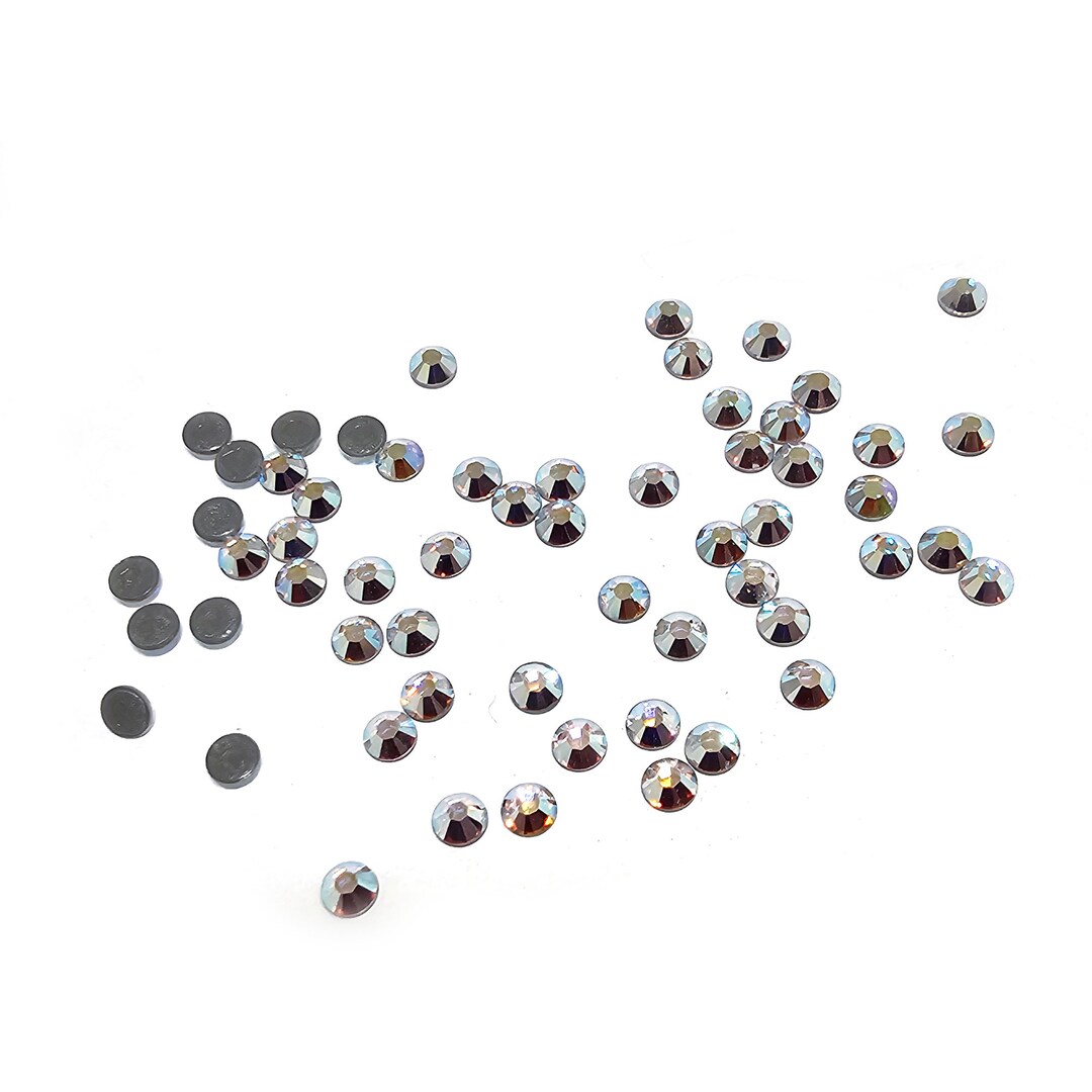 Stunning SS12 (3.12mm) Swarovski Crystal AB Silver-foiled Hotfix Xilion Rose (2038) Swarovski ...