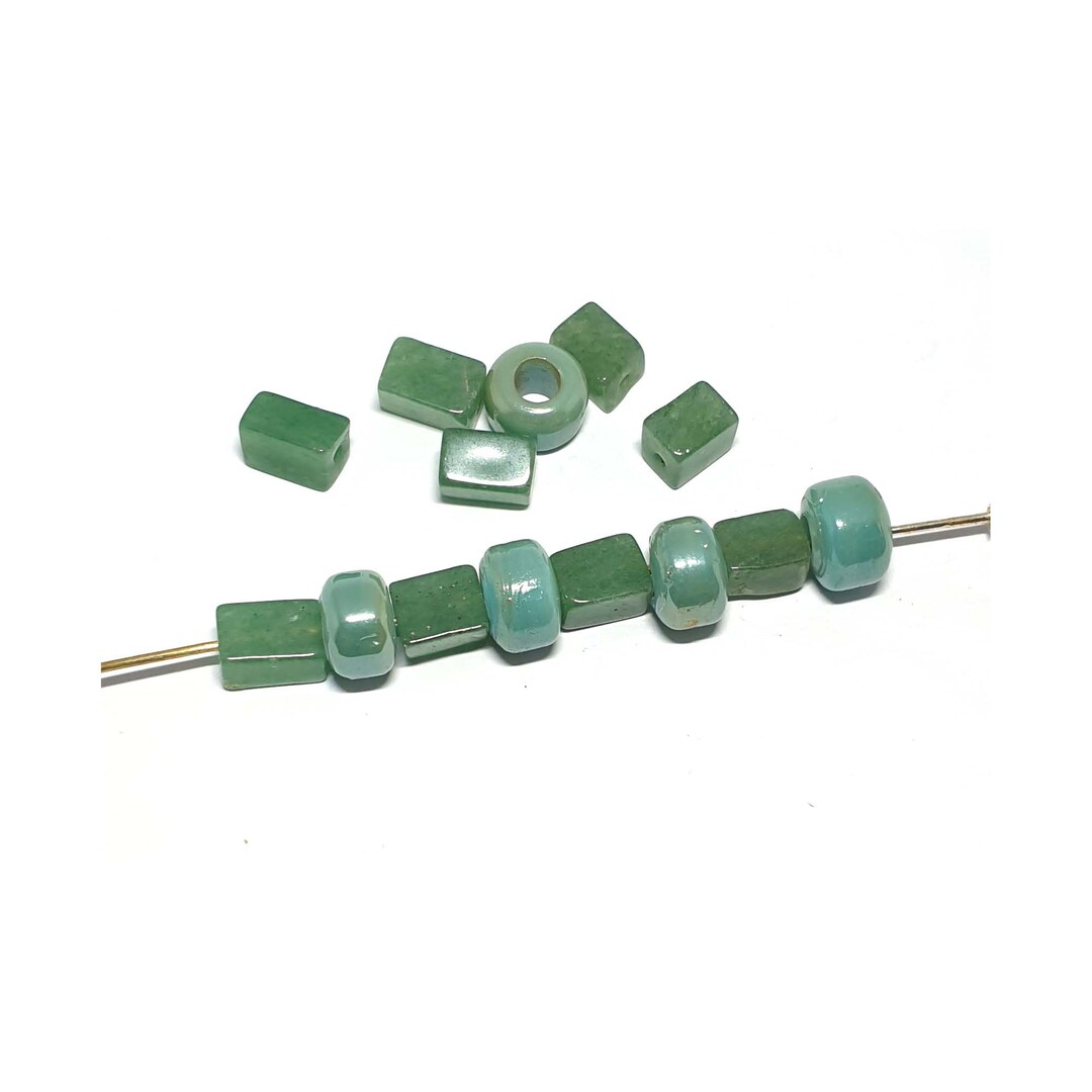 Aventurine 8mm Donut Beads, 7x5mm Rectangle Beads OR Aventurine 8mm ...