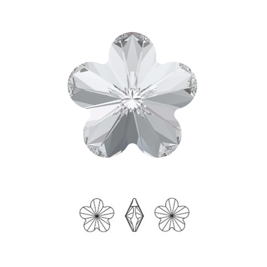 Swarovski Crystal Flower Fancy Crystals, (code 4744) 10mm Flower, No ...