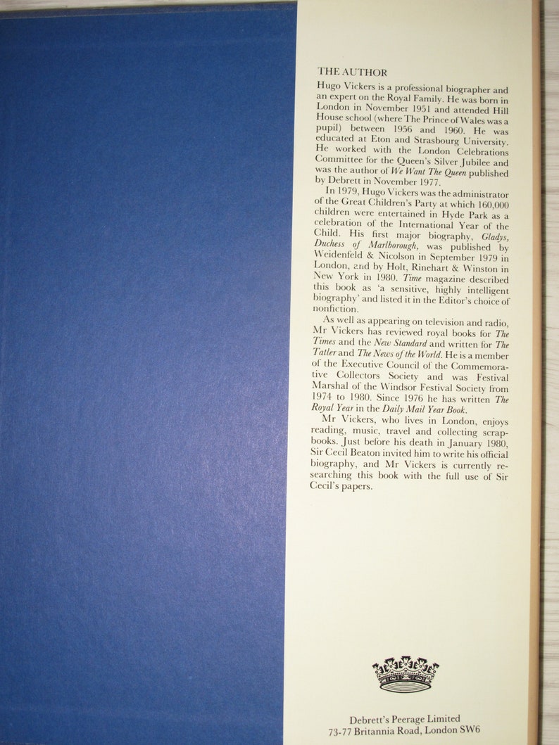 The Royal Wedding Book Signed by Author Hugo Vickers - Etsy