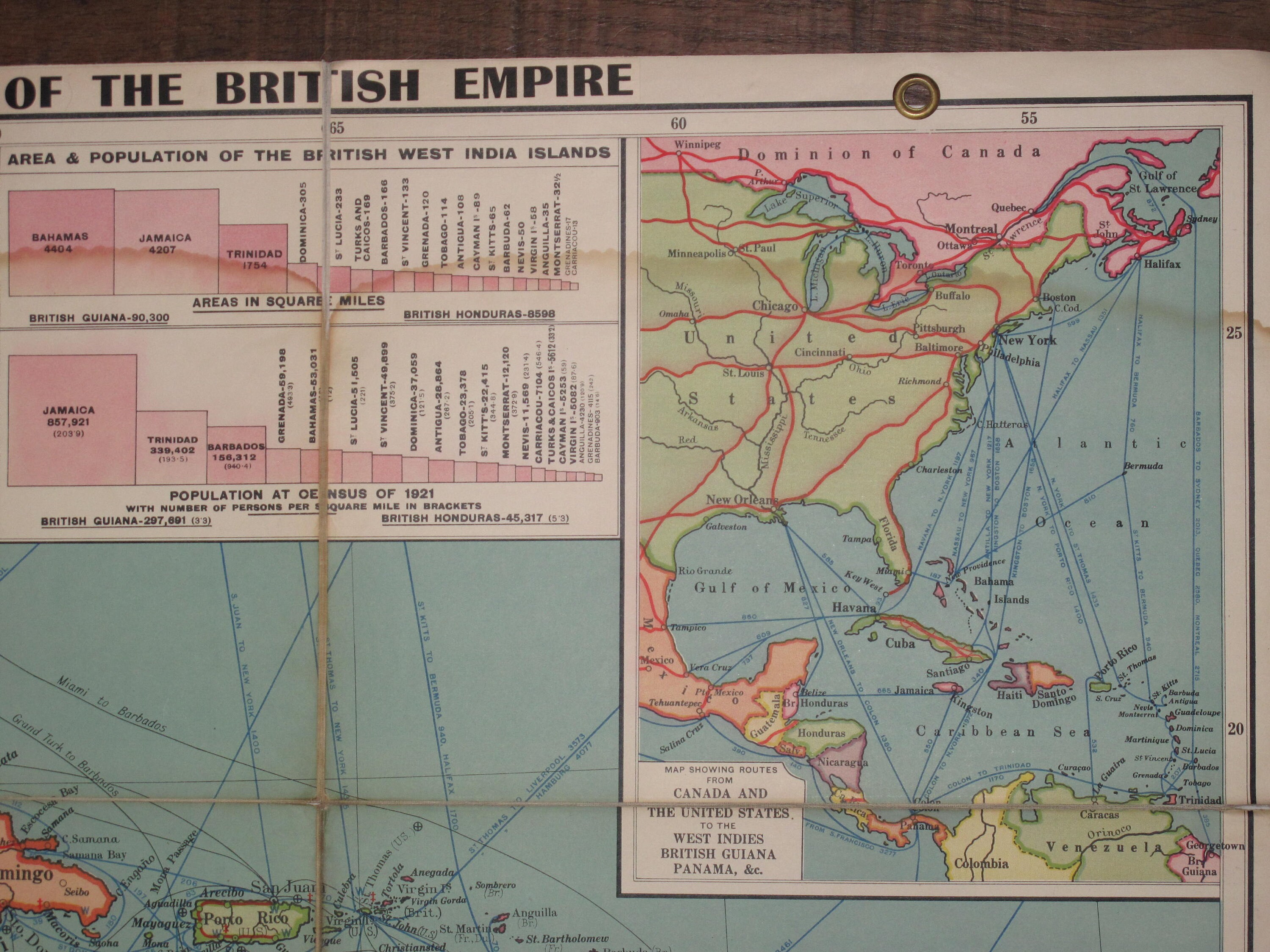 Antique School Map of the British Empire the West Indies by - Etsy
