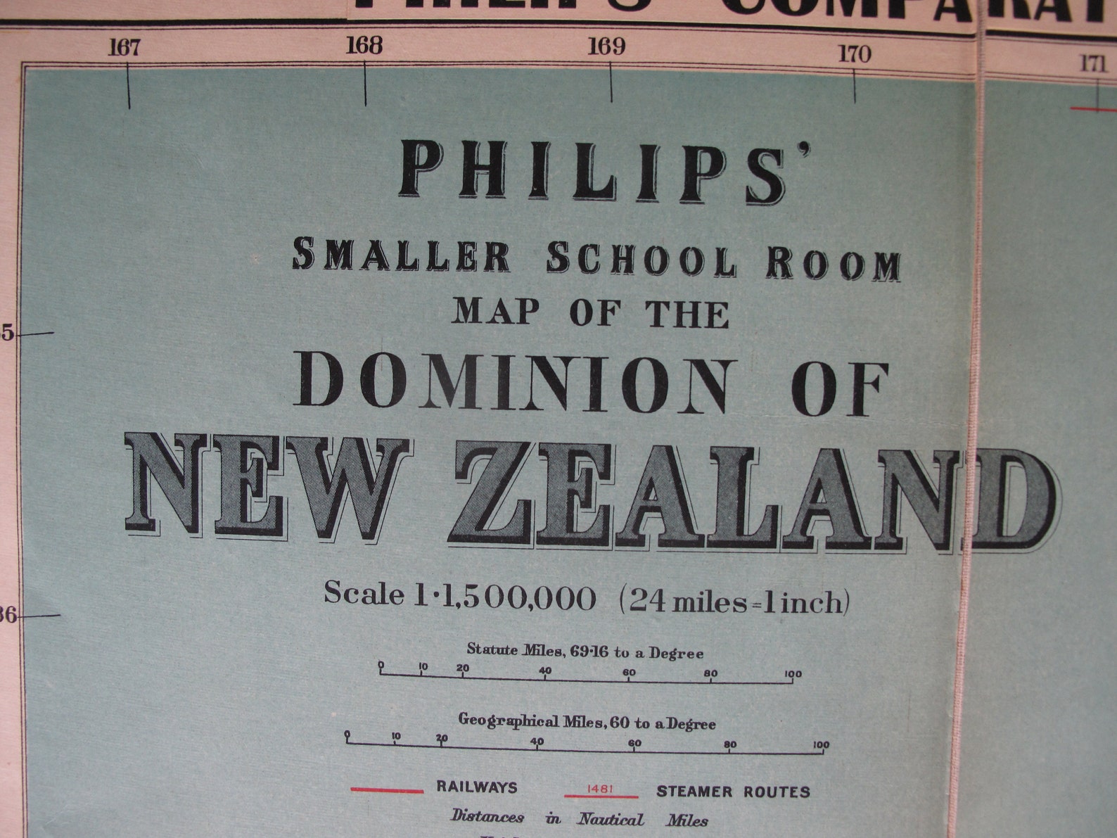 Antique School Map of the British Empire the Dominion of New - Etsy