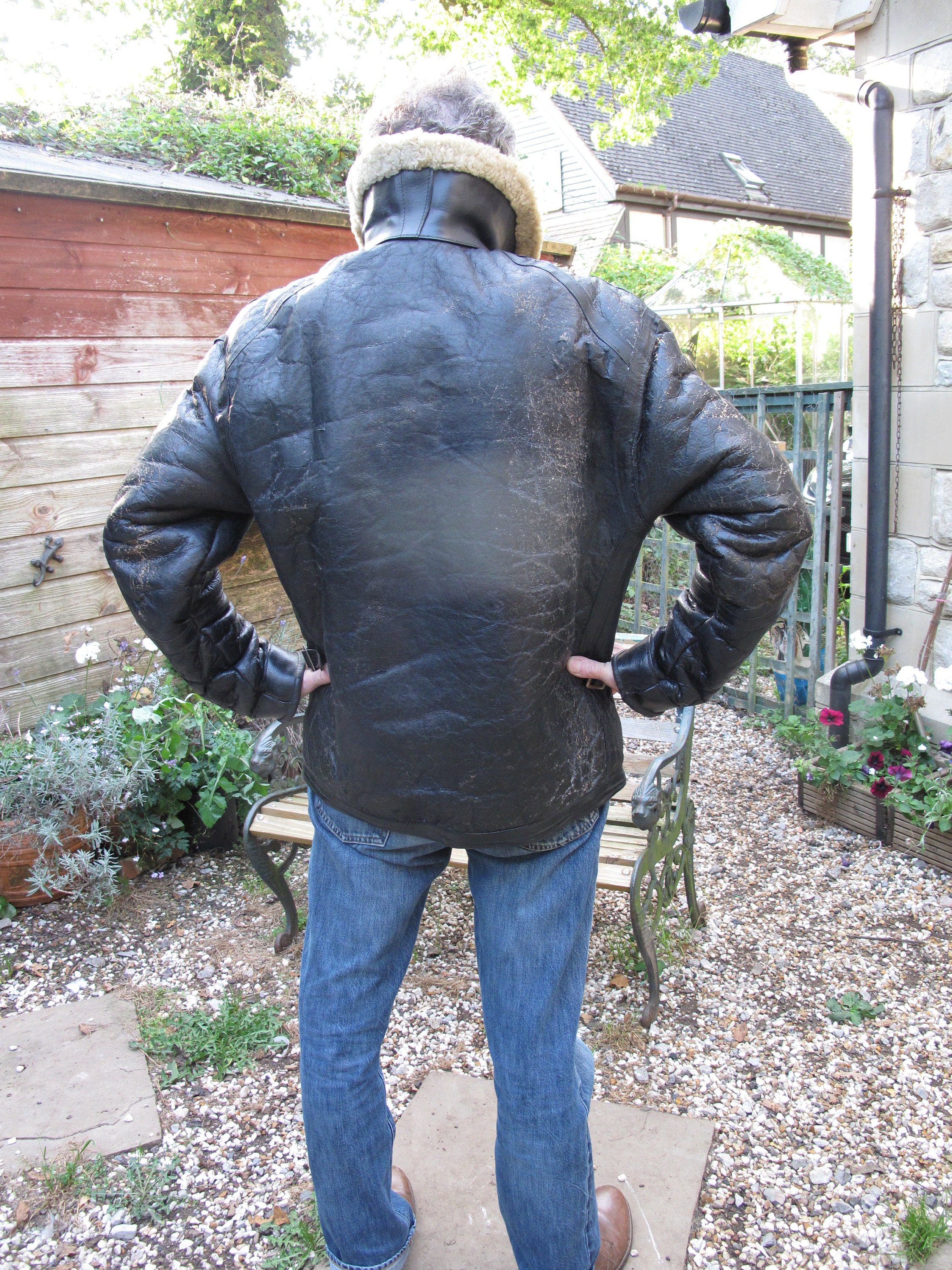 Men's Original WW2 Leather Fighter Pilot Jacket Size L - Etsy UK