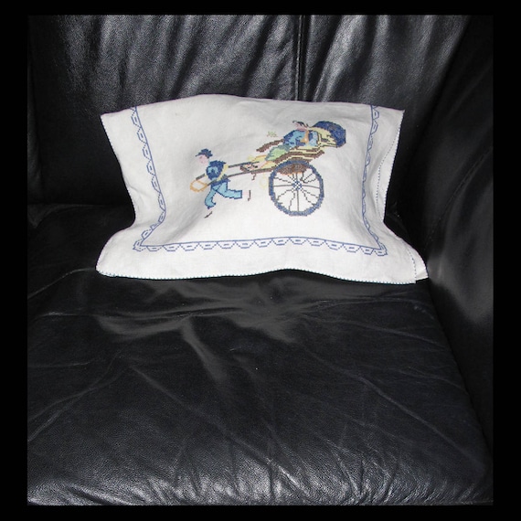 Hand embroidered pyjama nightdress case - Gem