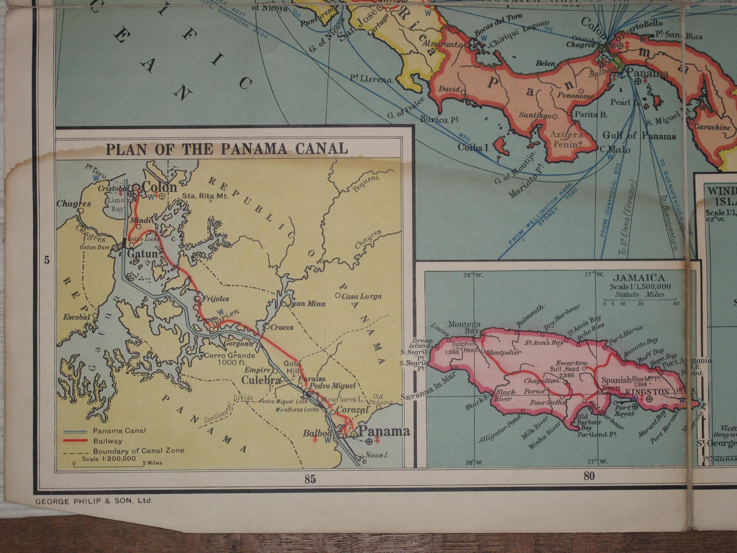Antique School Map of the British Empire the West Indies by - Etsy