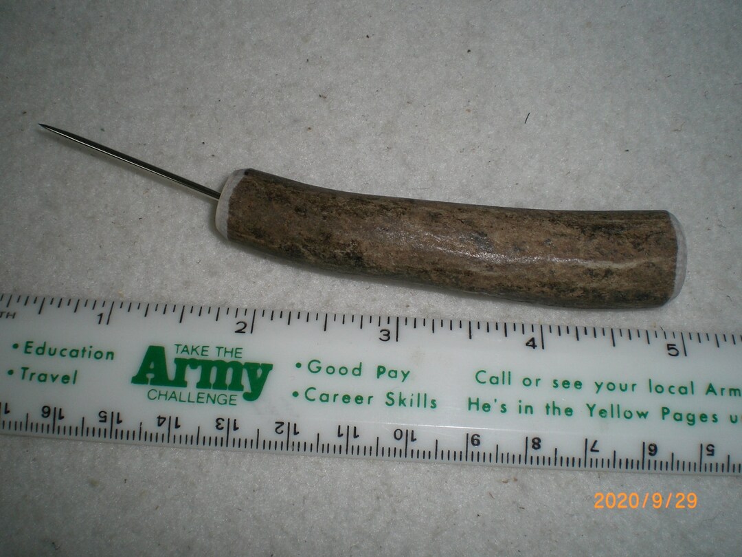 Antler Tip Hand Made Leather & Sewing Awl - Etsy
