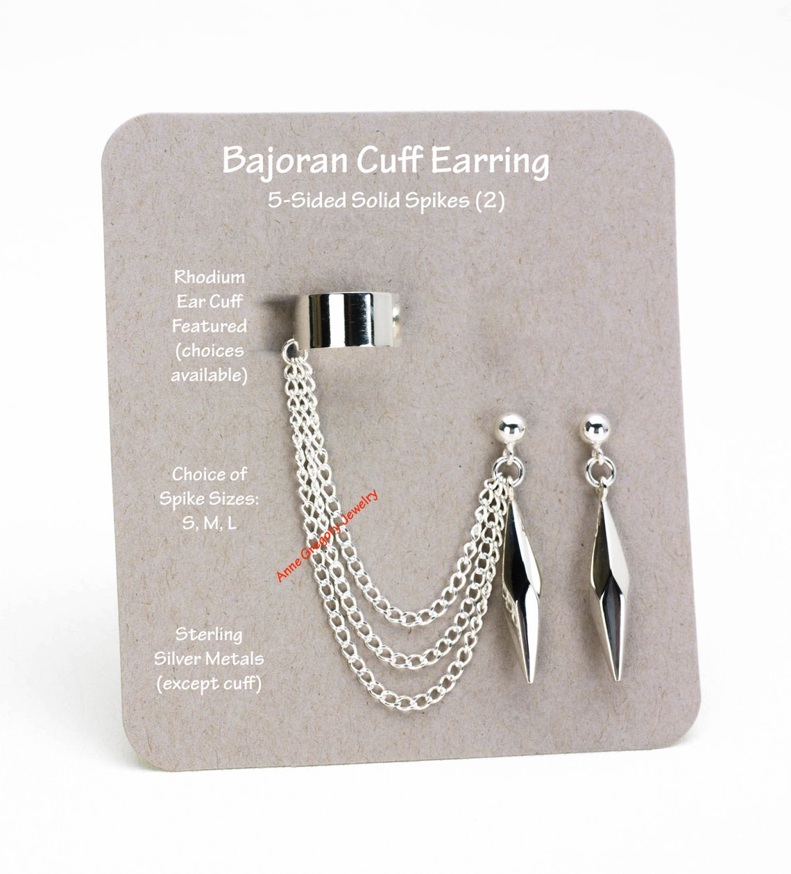 Bajoran Cuff Cartilage Helix Earring Sterling Silver 5-sided - Etsy