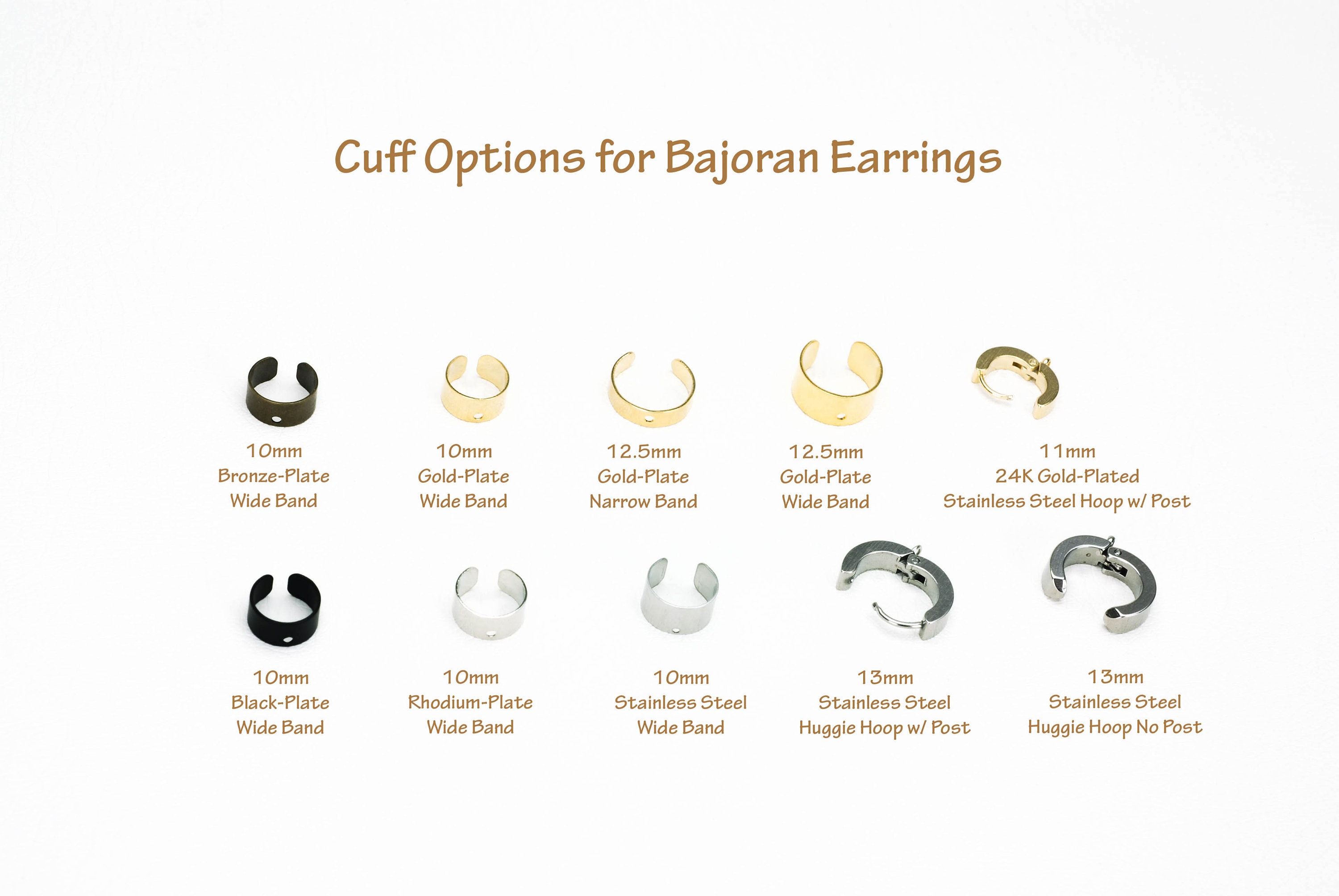 Women's Floral Bajoran Cuff Earring, Jet Glass Dagger, Antique Silver ...