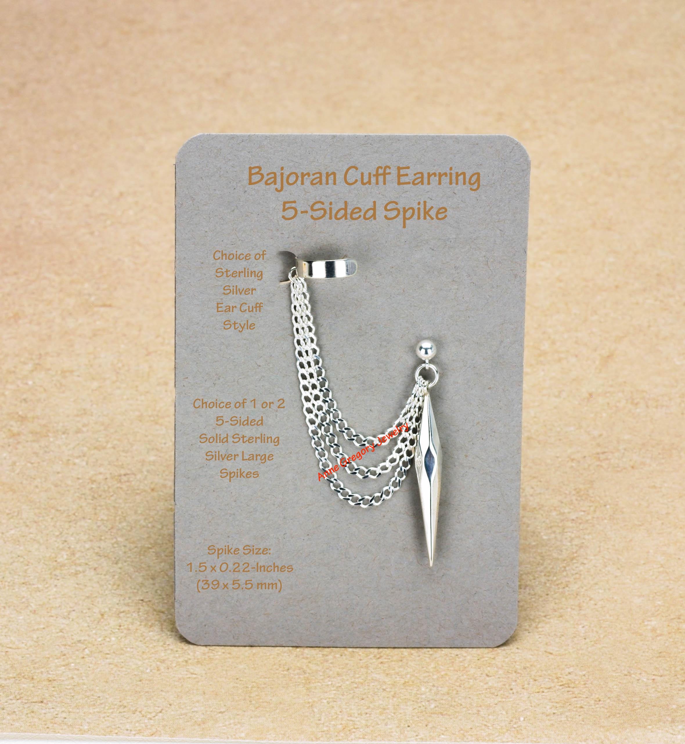 Bajoran Cuff Earring: Sterling Silver Spike, Sci-fi Cosplay - Etsy