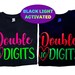 Girl's Neon Double Digits Birthday Shirt- BLACK LIGHT Glow Birthday ...
