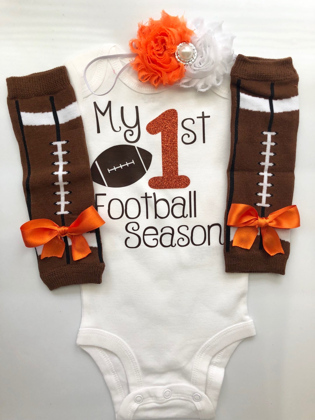 Baby Girl Outfit -my 1st Football Season- Baby Girl Outfit - Football ...