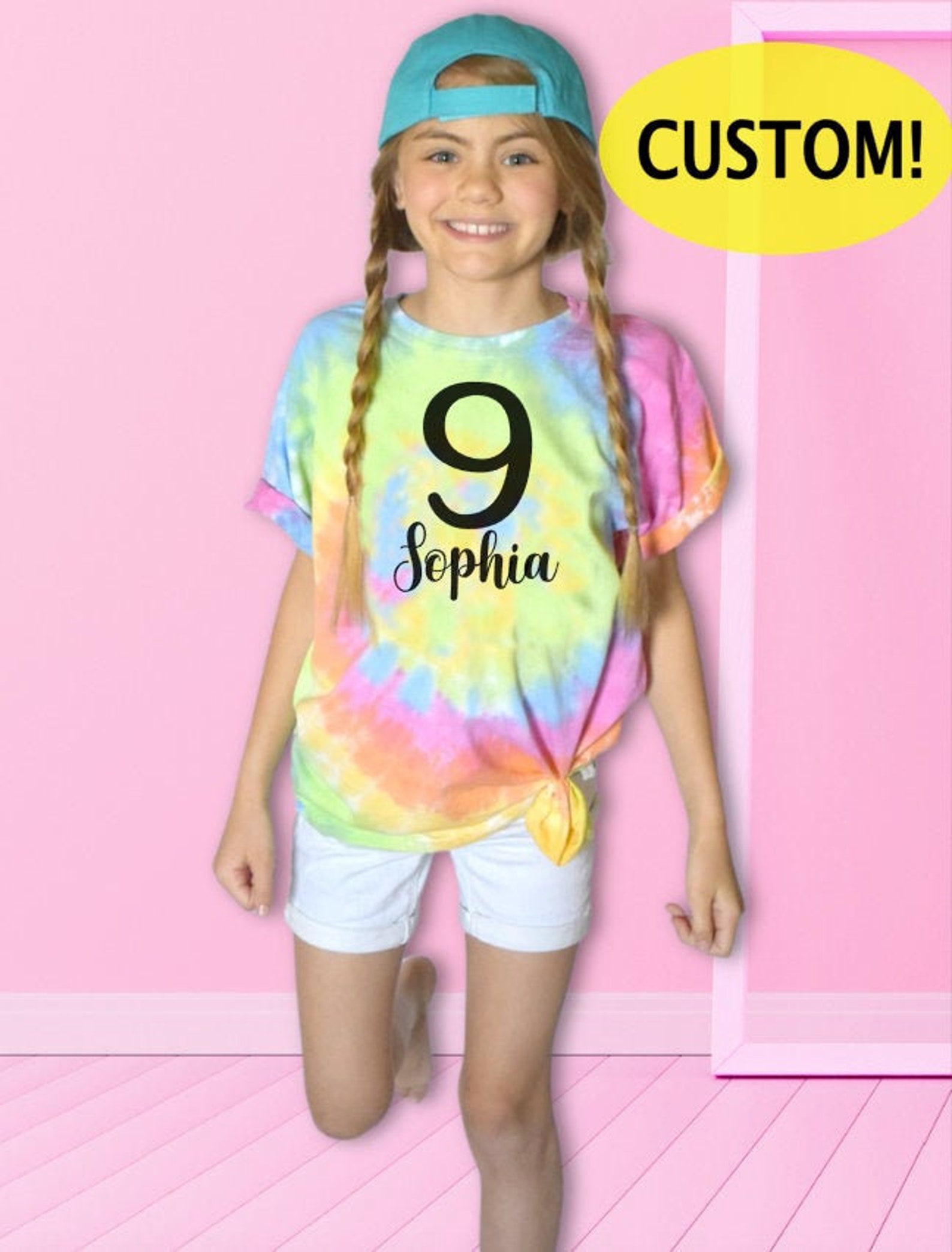 Girl's Tie Dye Birthday Shirt - Tie Dye Party - Custom Birthday Shirt ...