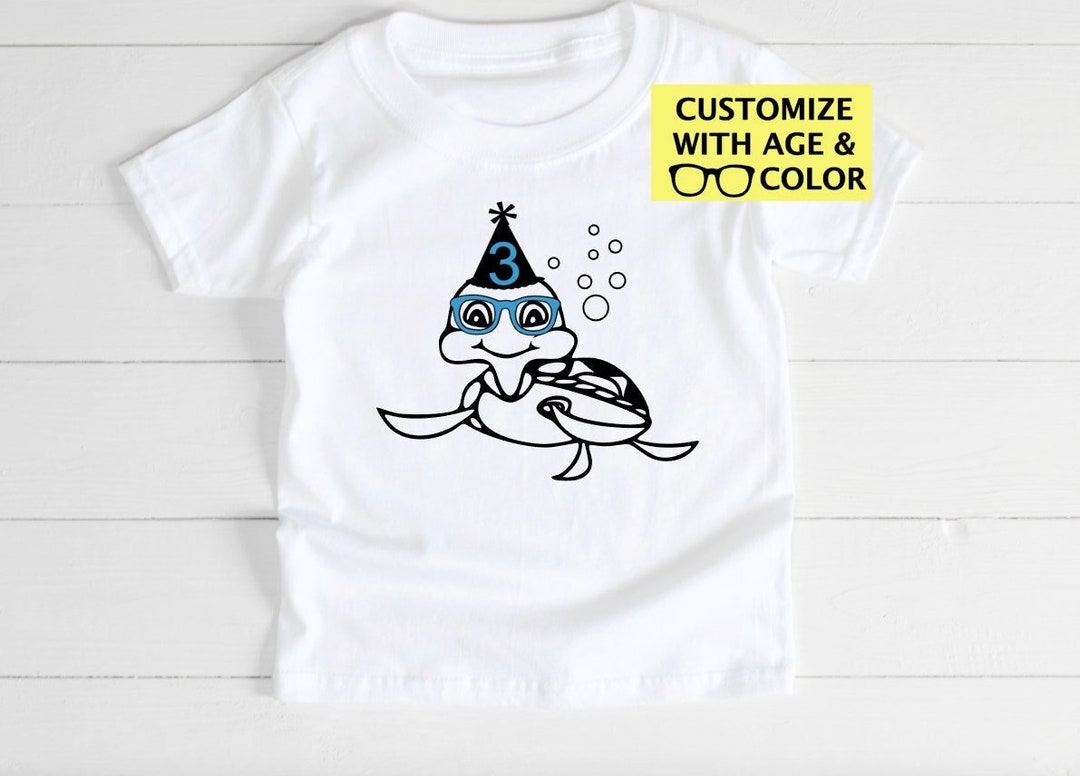 Under the Sea Birthday Shirt- Sea Turtle Birthday Party - Sea Shirt ...