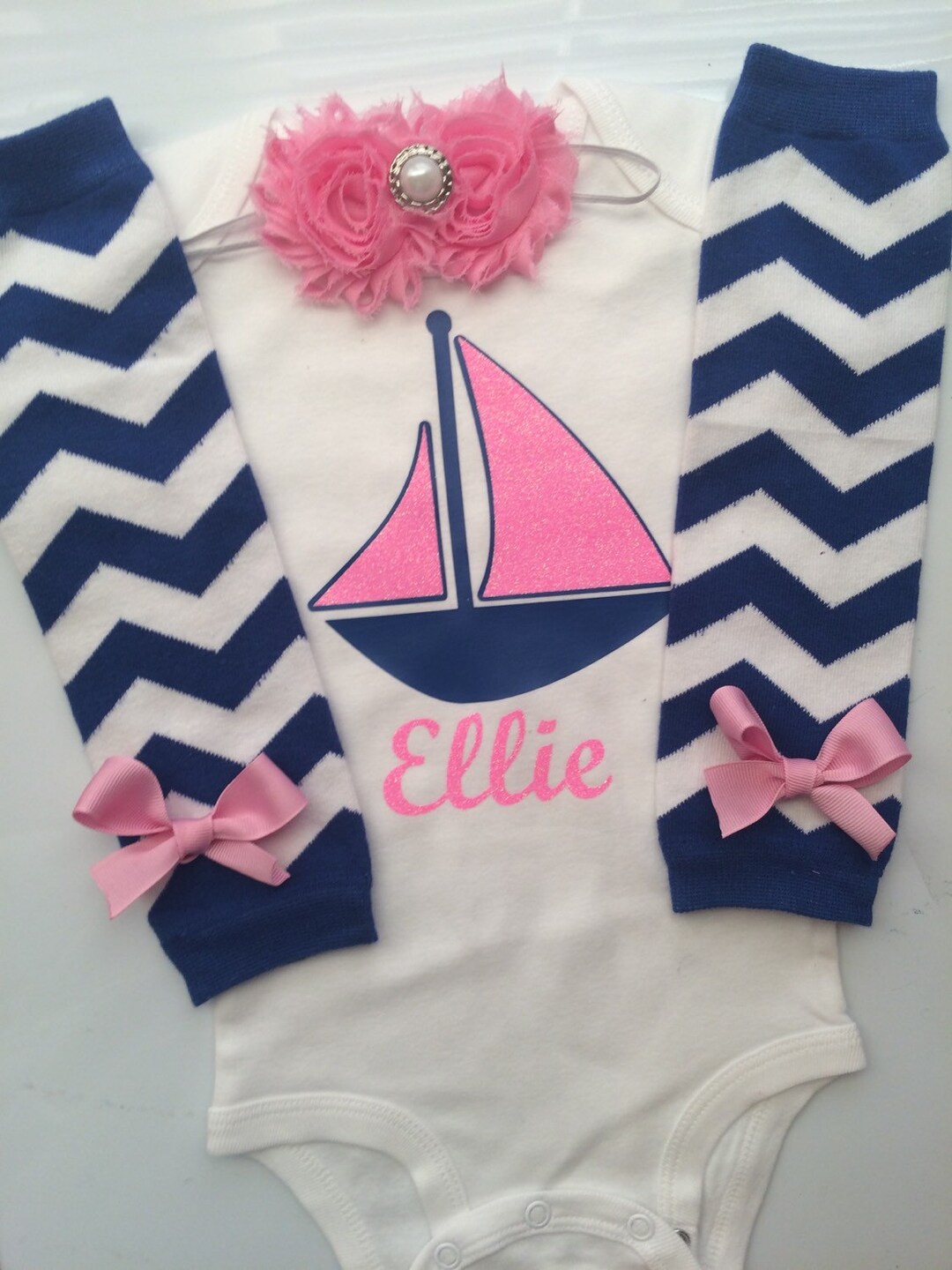 Baby Girl Sailing Outfit - Boating Outfit - Baby Girl Clothes- Infant ...