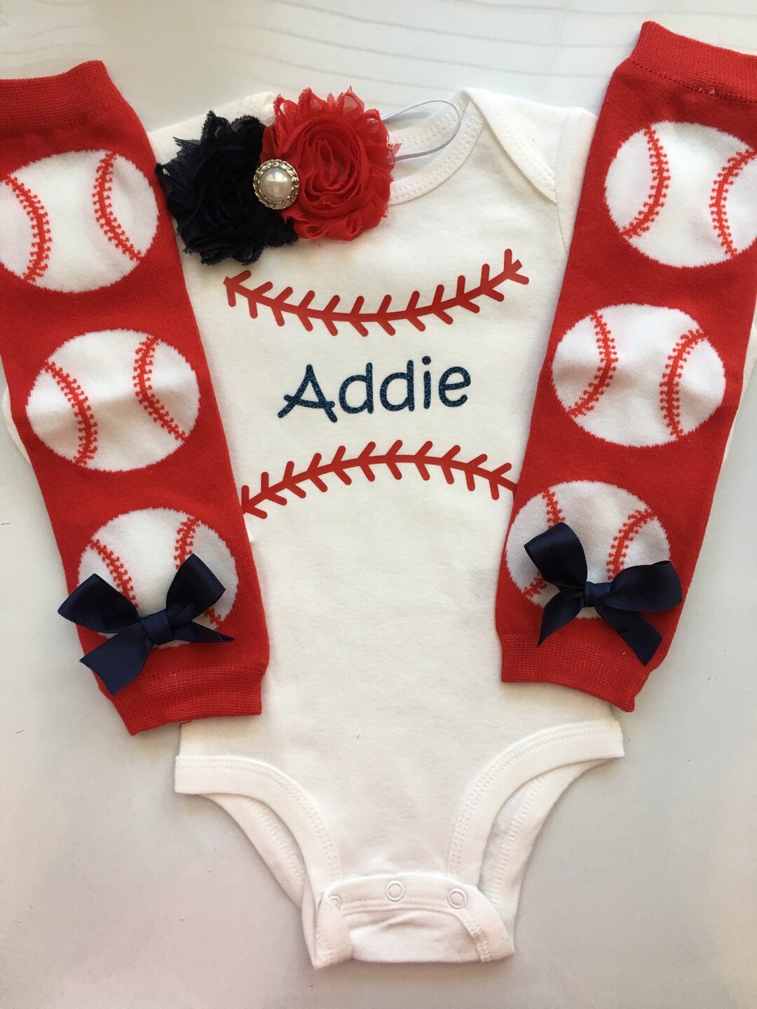 Baby Girl Baseball Outfit - Baseball Outfit - Baseball Bodysuit - Base ...