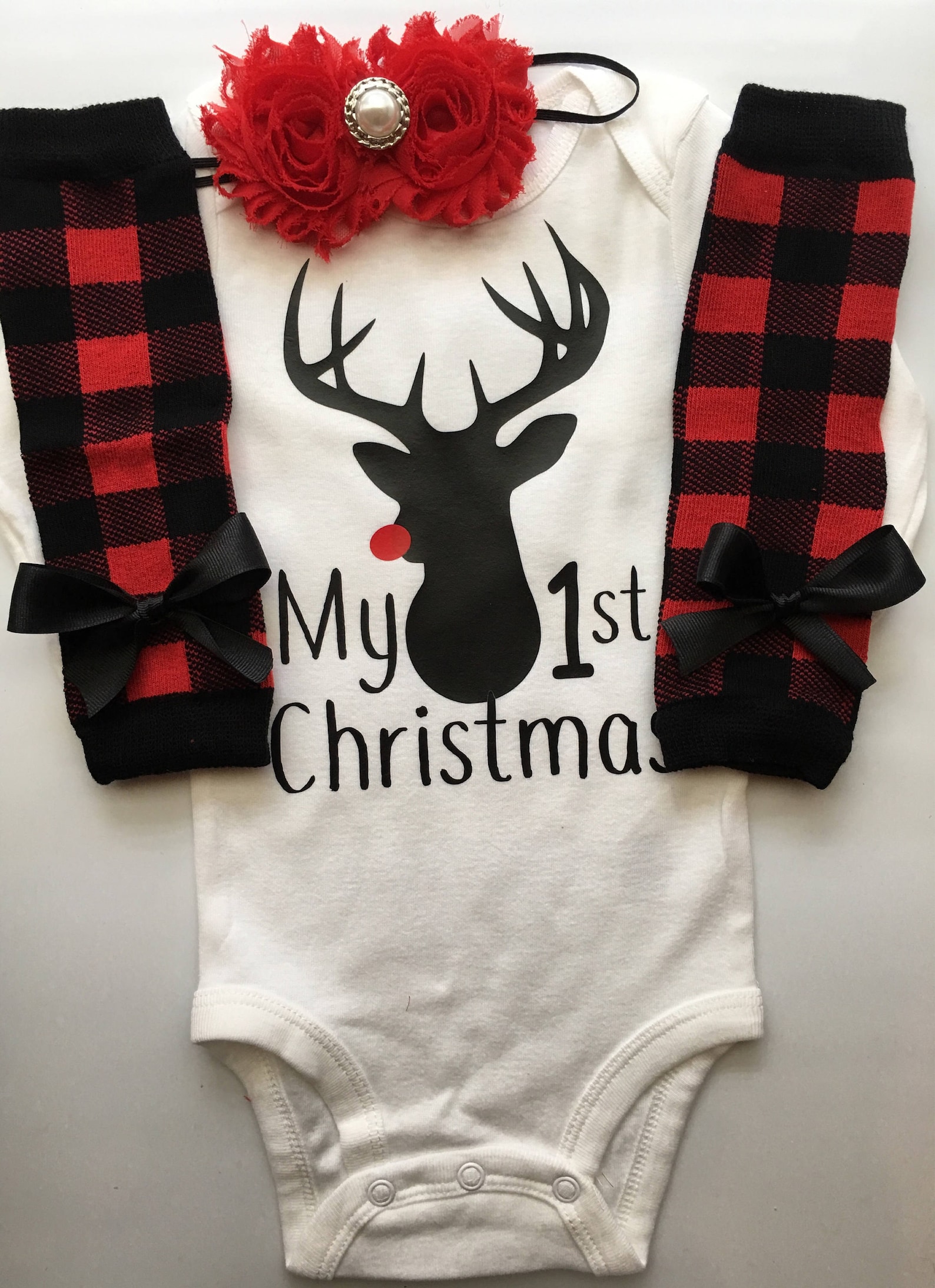 Baby Girl Christmas Outfit - Newborn Christmas Clothes - Baby Christmas ...