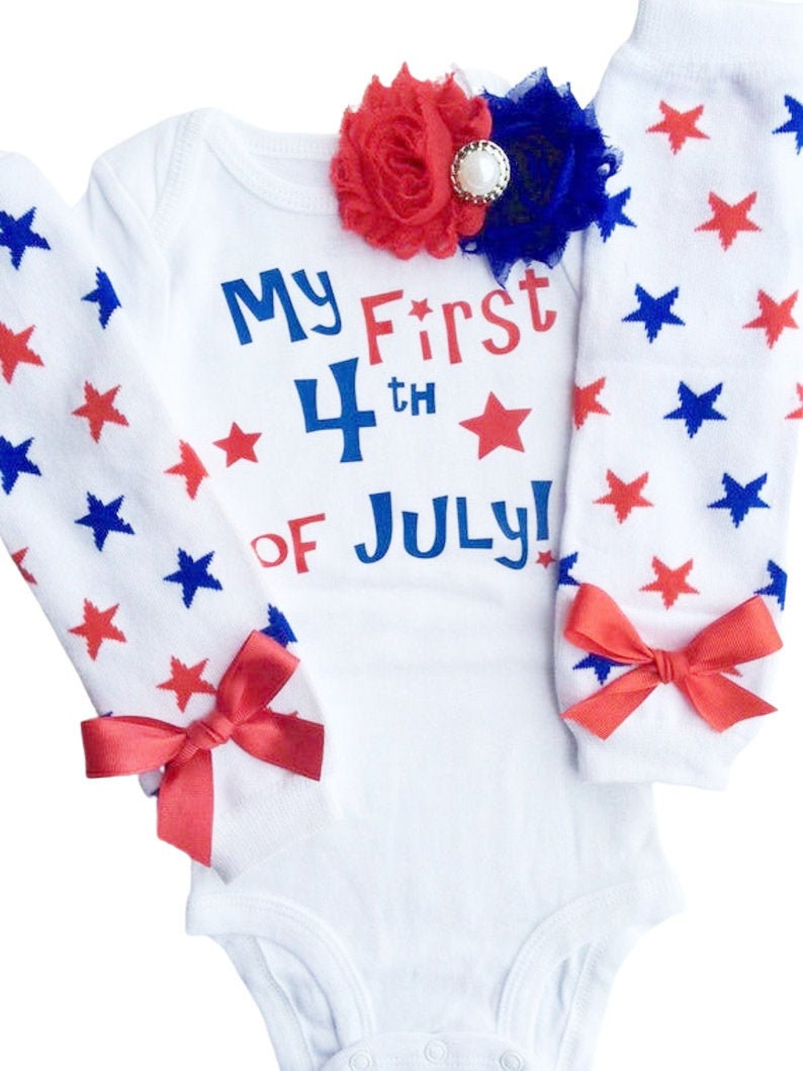 Baby Girl 4th of July Outfit 4th of July Leg Wamers - Etsy