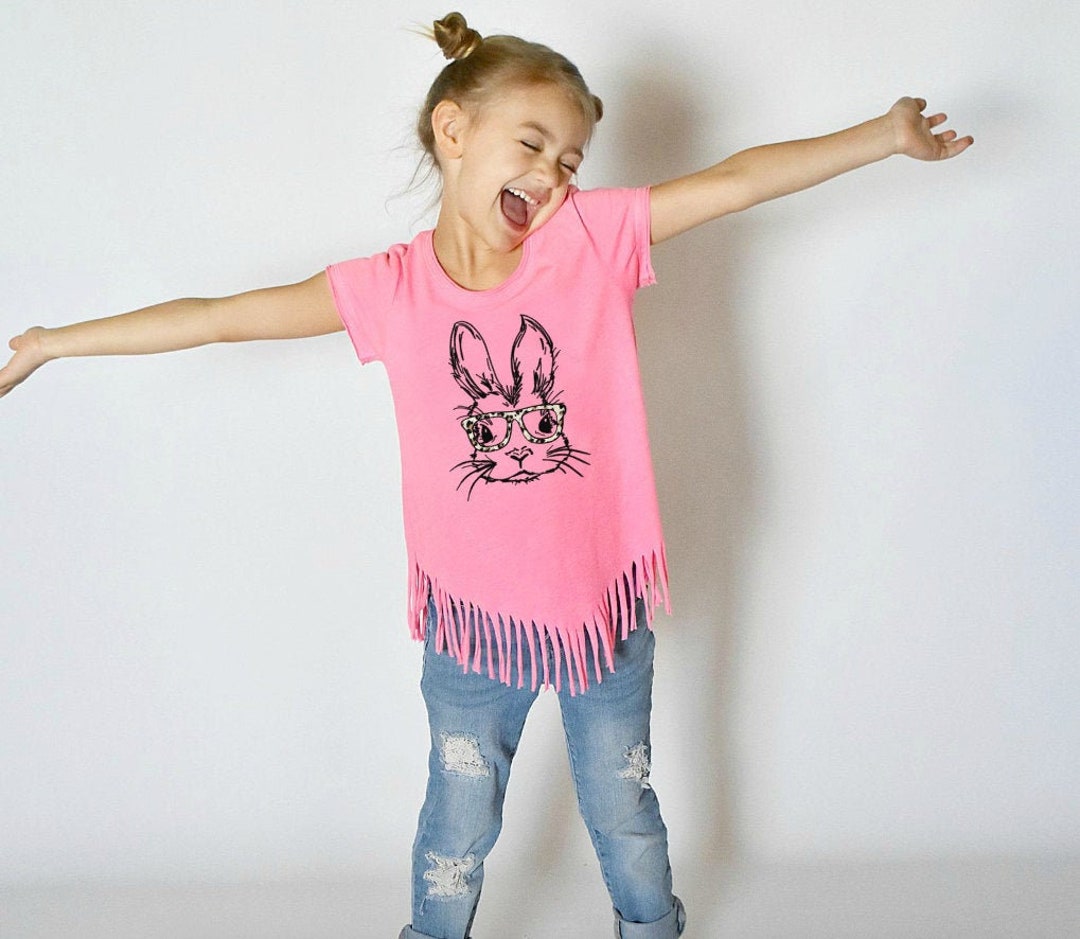 Girl's Easter Bunny Shirt - Toddler Easter Shirt - Hipster Bunny ...