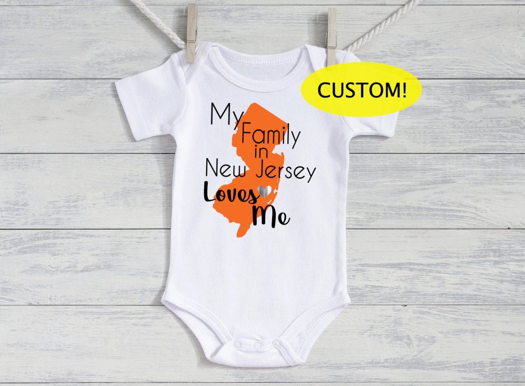 Baby Girl - Baby Boy - New Jersey - Personalized New Jersey Bodysuit ...