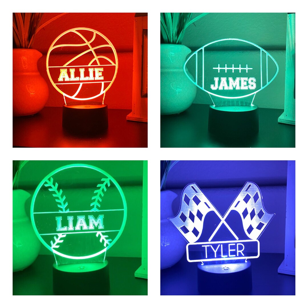 LED Night Light Personalized Kid's Night Light LED Home Decor Led Room ...