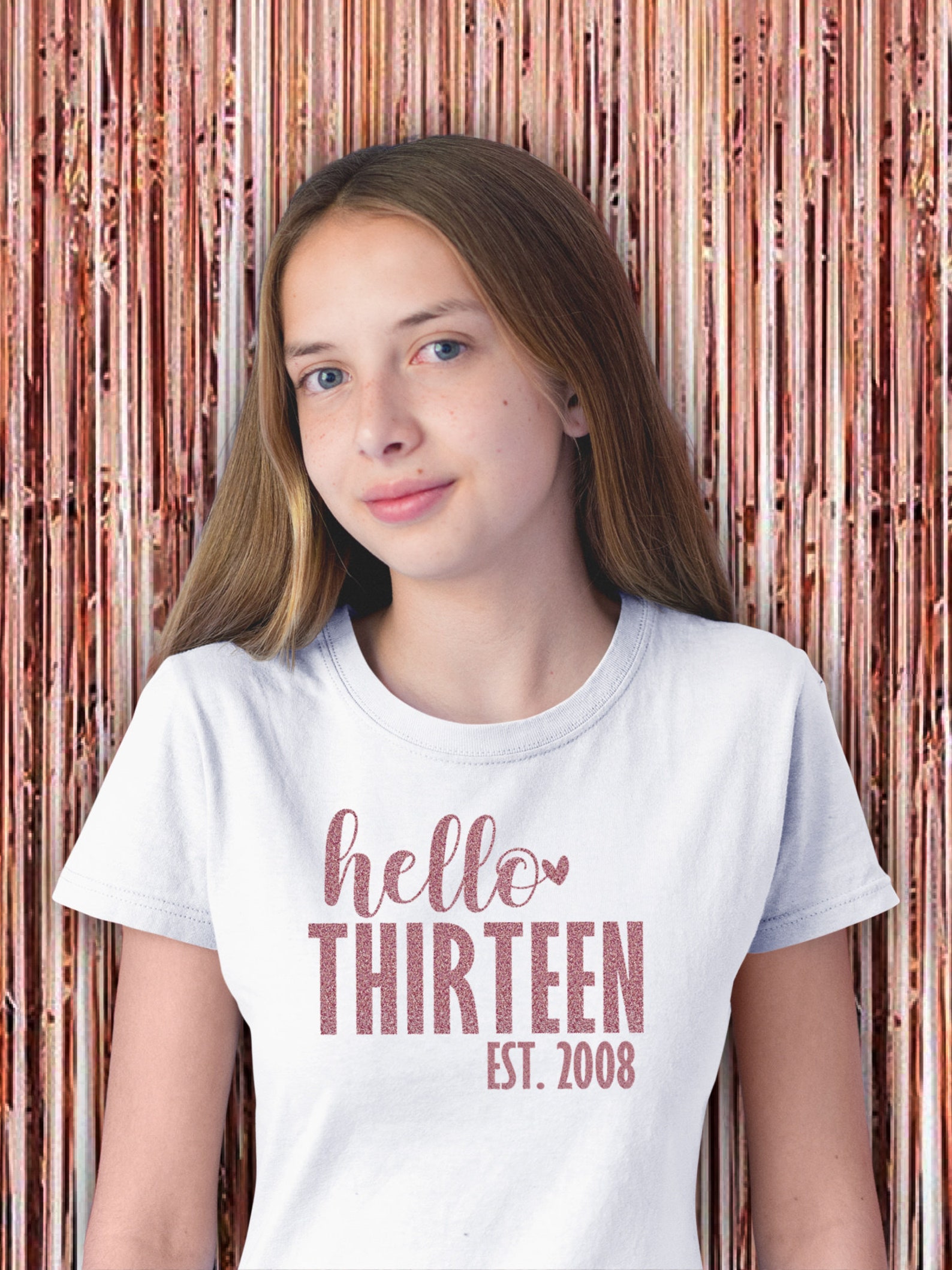 Girl's 13th Birthday Shirt- Rose Gold 13th Birthday Shirt- Hello ...