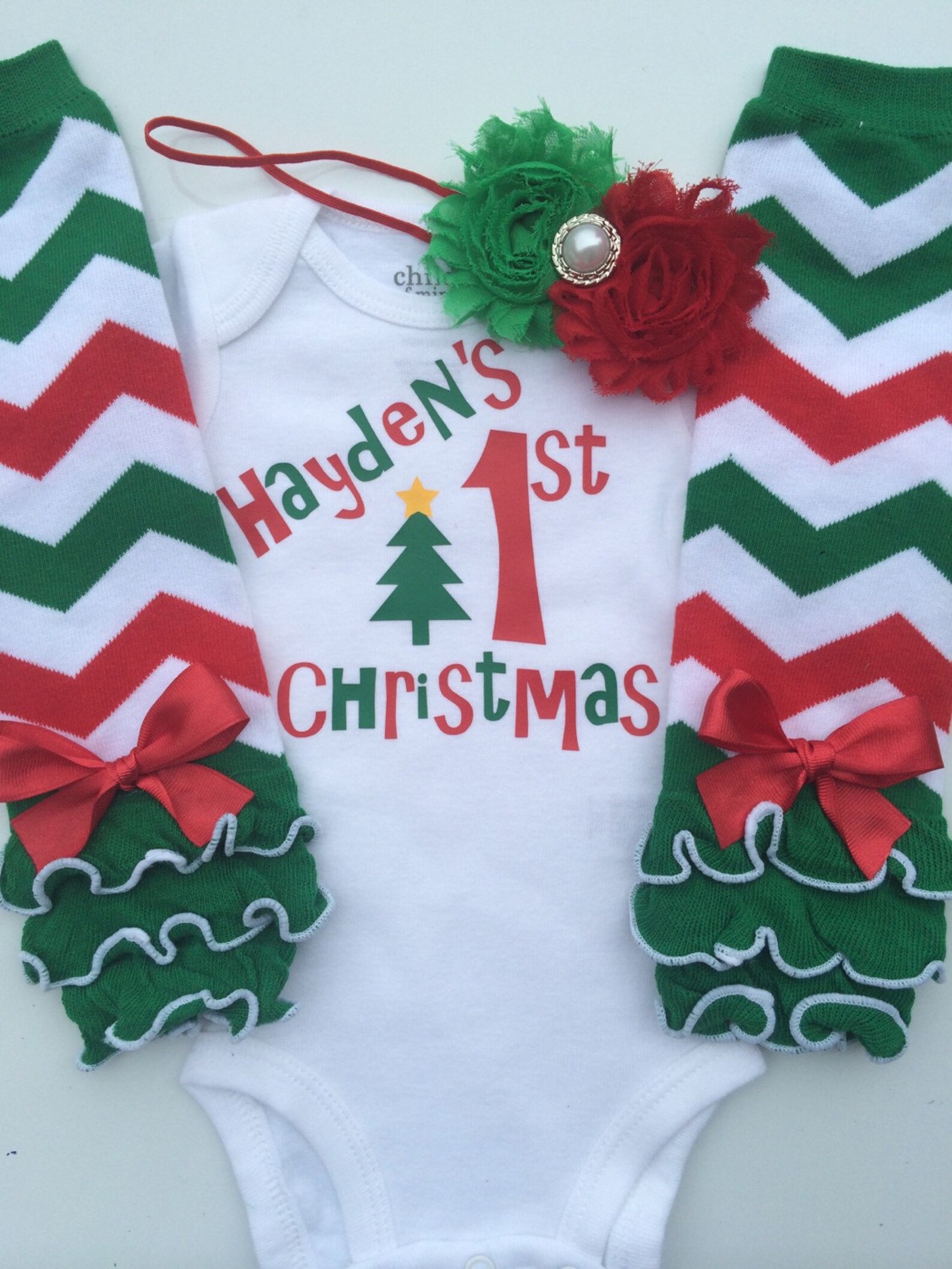 Baby Girl 1st Christmas Outfit Baby Girl Christmas Photo - Etsy