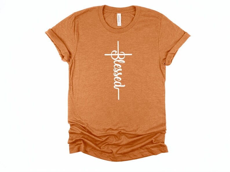 Blessed Shirt - Thanksgiving Women's Shirt - Cross Thankful Blessed ...