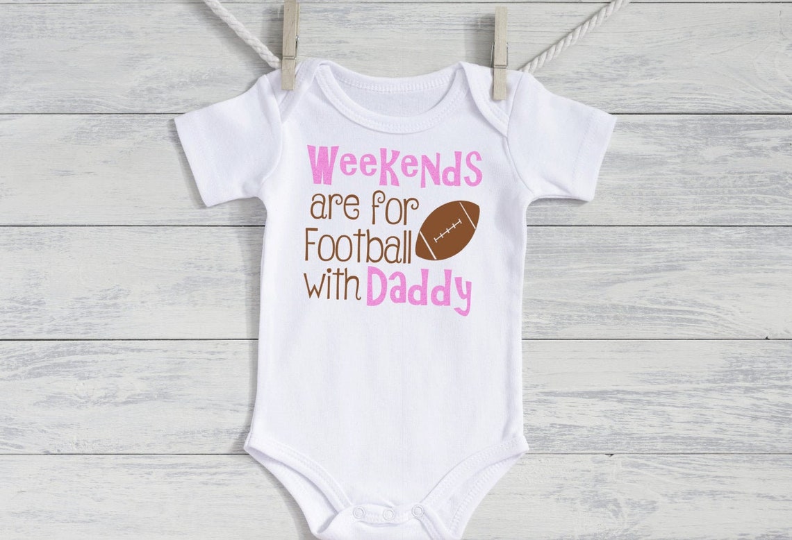Baby Girl Football Outfit- Newborn Football- Weekends Are for Football ...