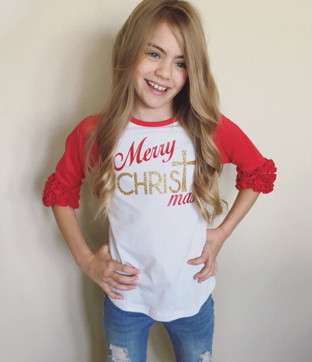 Girl's Christmas Shirt Kids Christmas Shirt merry Christmas Shirt ...