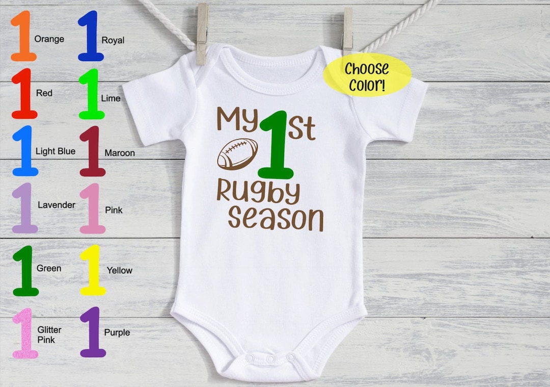 My 1st Rugby Season - Unisex Baby Outfit - Unisex Baby Rugby - Baby ...