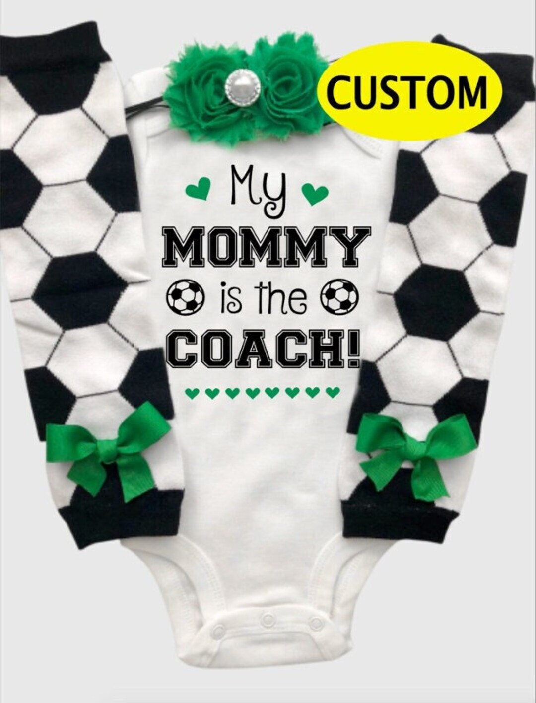 My Dad is the Soccer Coach- Daddy is the Coach- Baby Girl Soccer Outfit ...