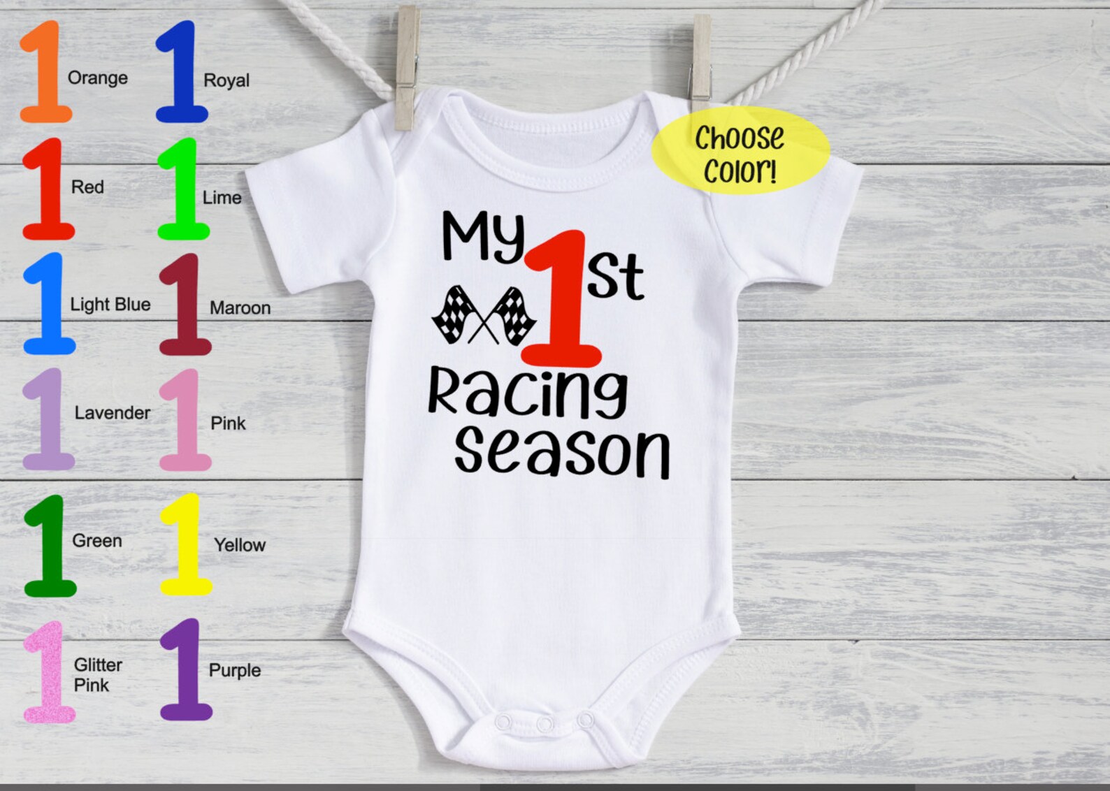 My 1st Racing Season Unisex Baby Outfit Unisex Baby Race Baby Girl Race ...