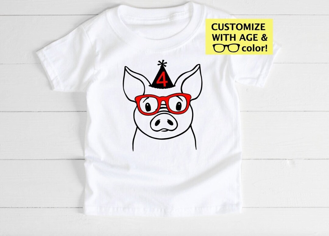Pig Birthday Shirt- Farm Birthday Party - Barnyard Birthday Party - Pig ...