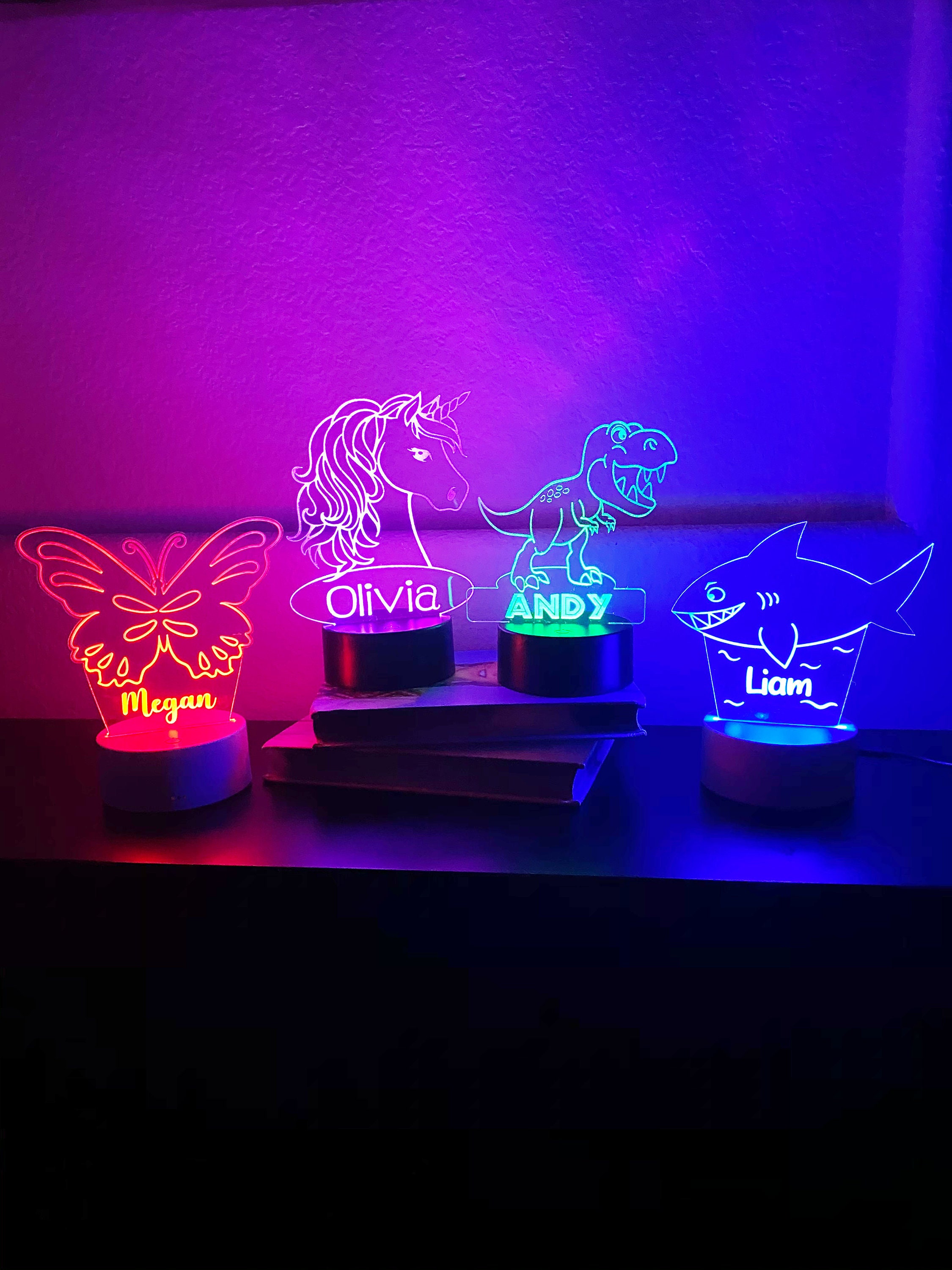 Personalized Kid's Night Light LED Night Light CUSTOM | Etsy