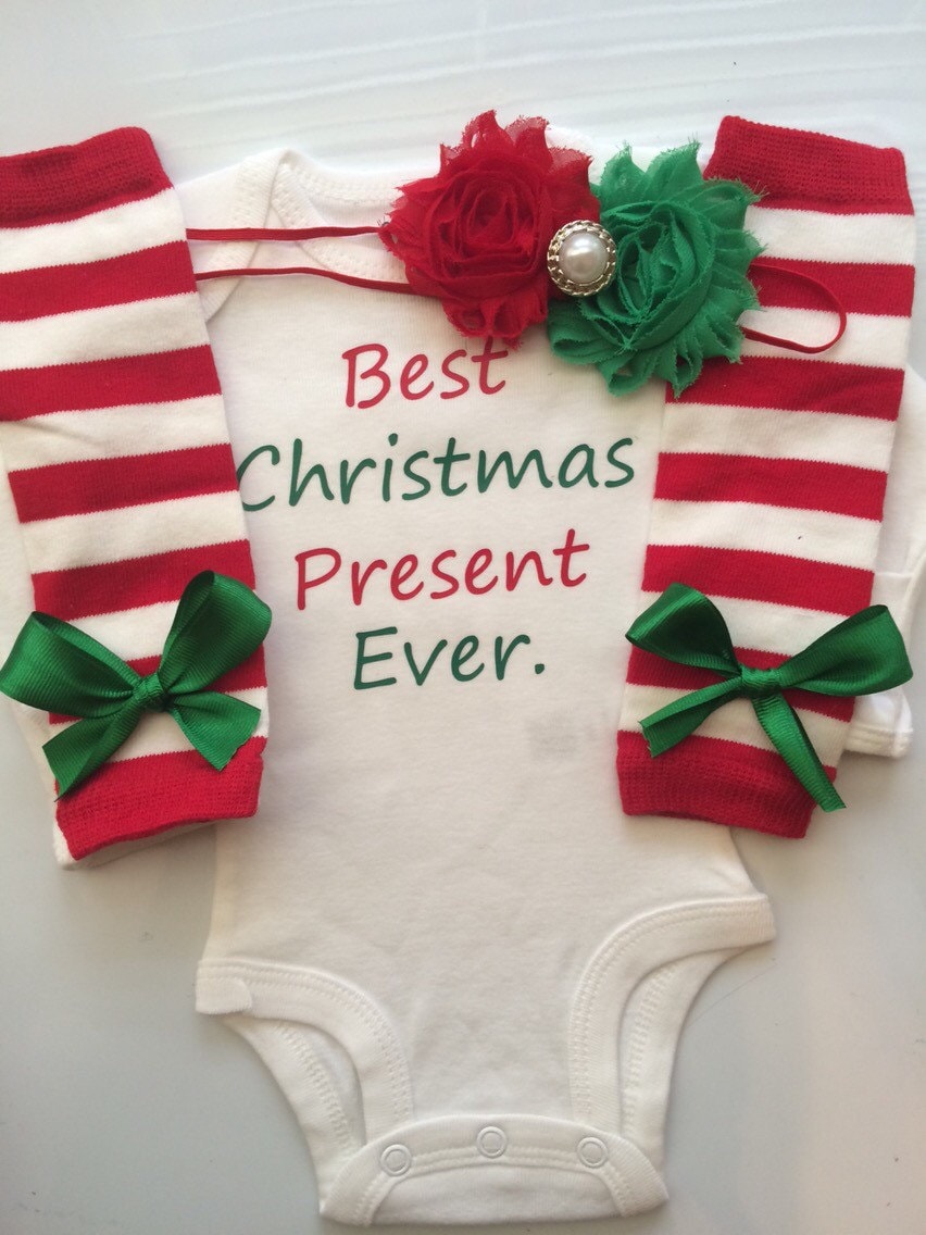 Baby Girl Christmas Outfit- Newborn and 3 Months- Newborn Leg Warmers ...