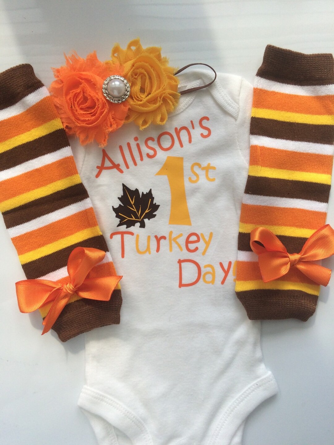 INFANT Girl Thanksgiving Outfit - Baby Girl Fall Outfit - Baby Fall ...
