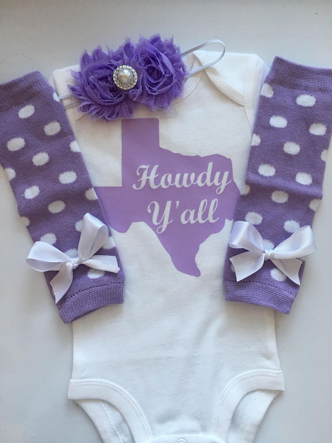 Baby Girl Outfit- Howdy Y'all - Baby Girl Texas Outfit - Texas Home ...