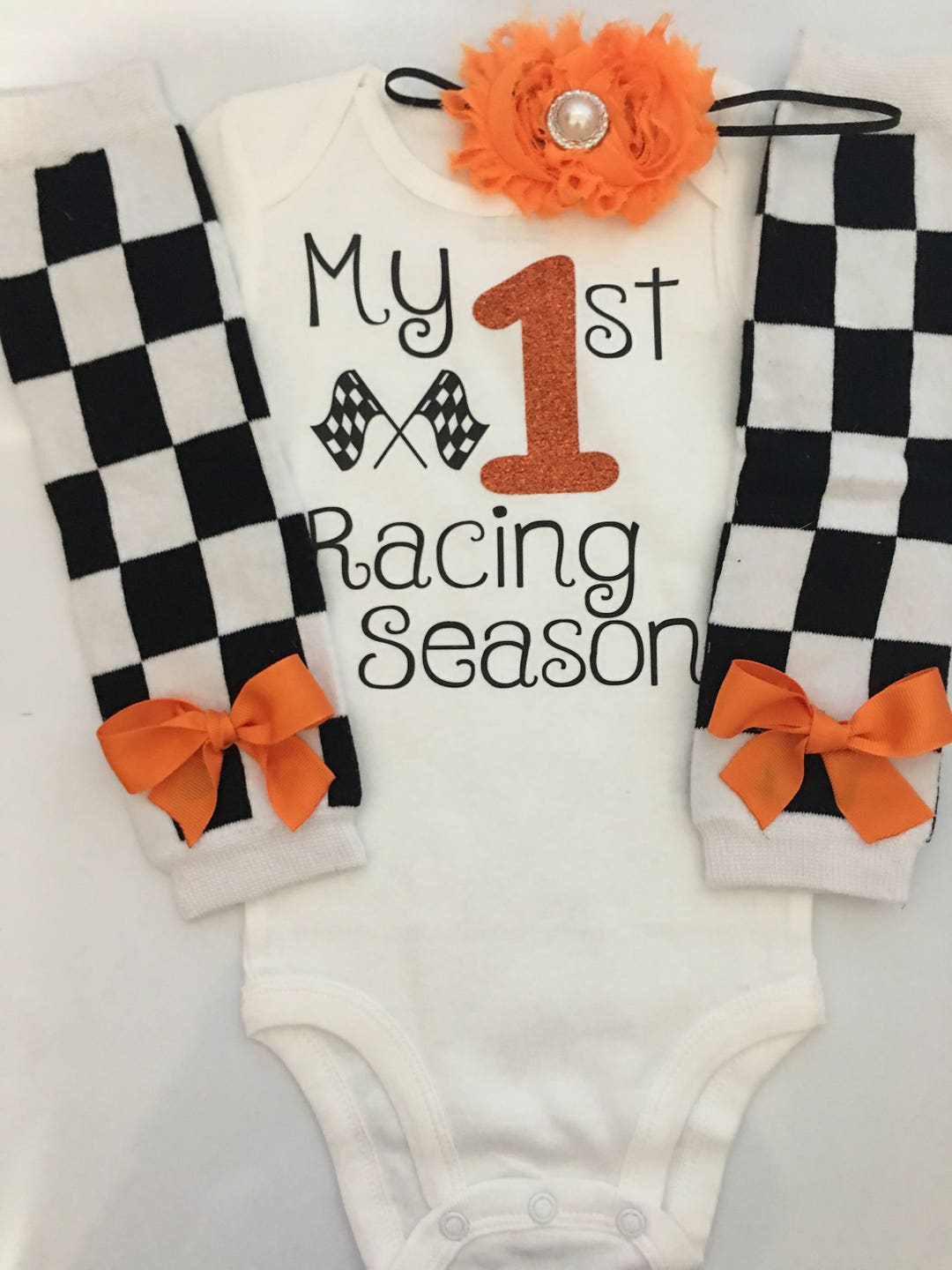 Baby Girl Race Day Outfit - My 1st Racing Season Outfit- Checkered ...