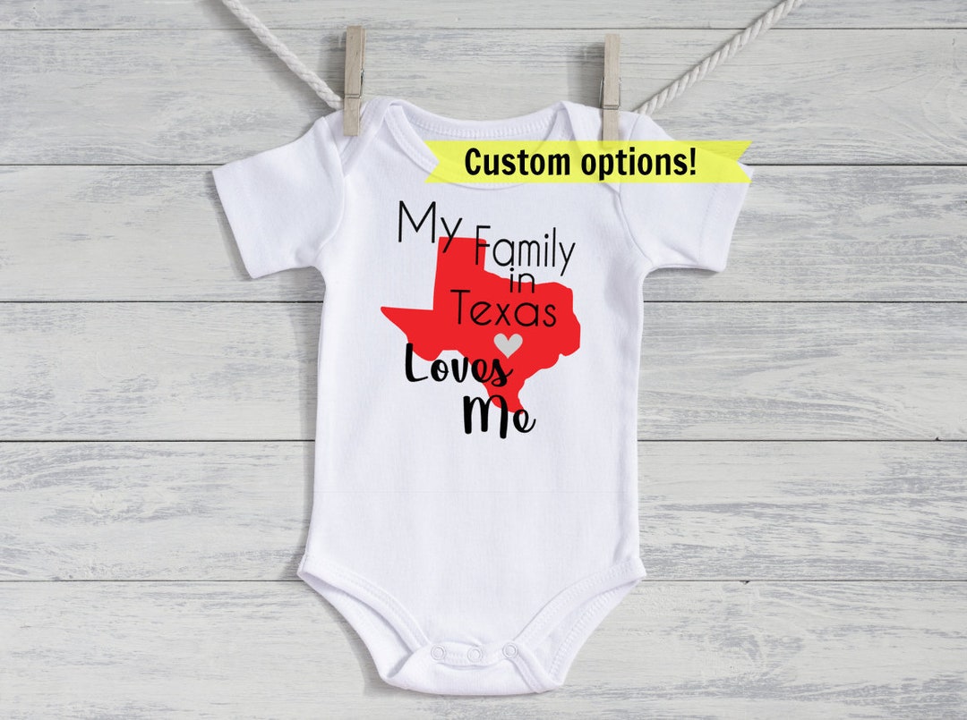 Baby Girl - Baby Boy - Texas - Personalized Texas Bodysuit - Someone in ...
