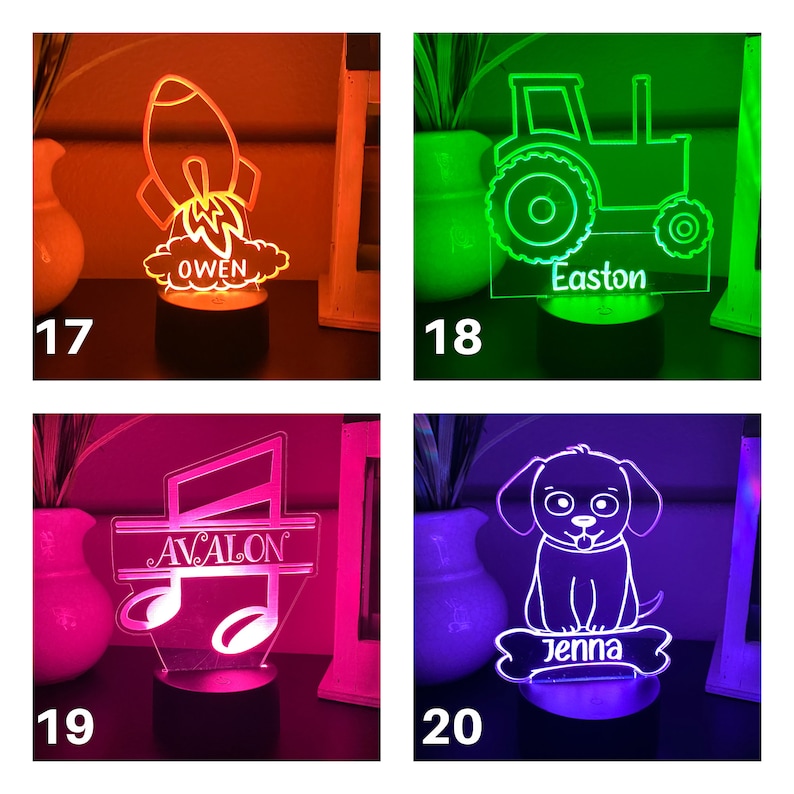 LED Color-changing Night Light - Personalized Kid's Night Light - LED ...
