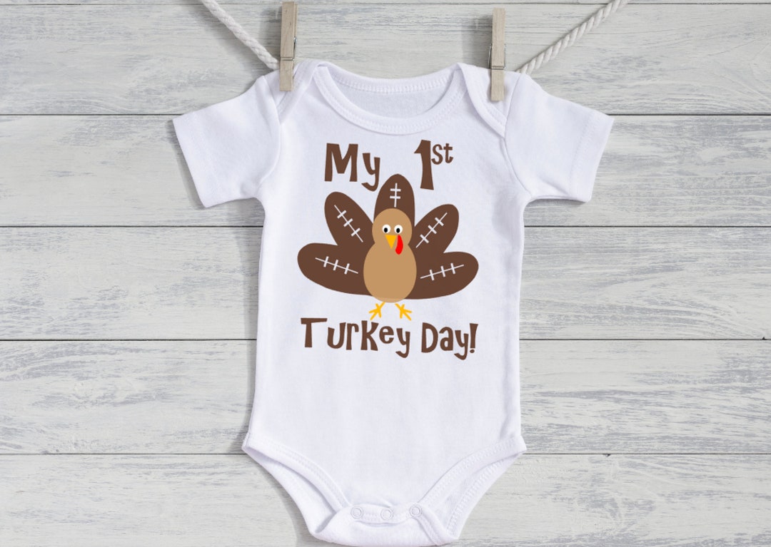 BOYS Thanksgiving Outfit - Football Turkey Shirt - Baby Boy Bodysuit ...
