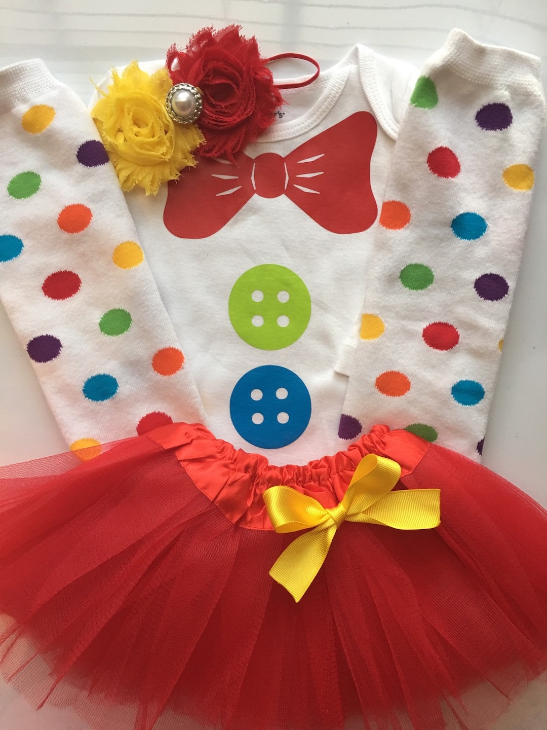 Girl's Clown Outfit - Circus Outfit- Carnival Birthday Party Outfit ...