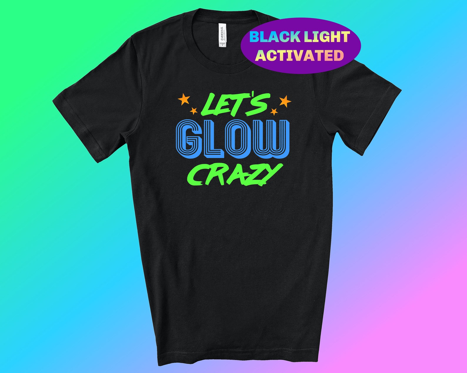 GLOW Party Shirt Neon Birthday Shirt BLACK LIGHT Glow - Etsy