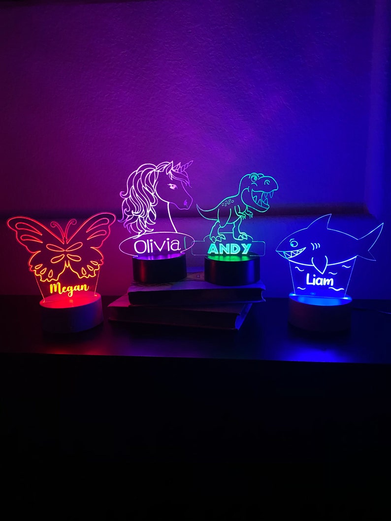 Personalized Kid's Night Light LED Night Light CUSTOM | Etsy