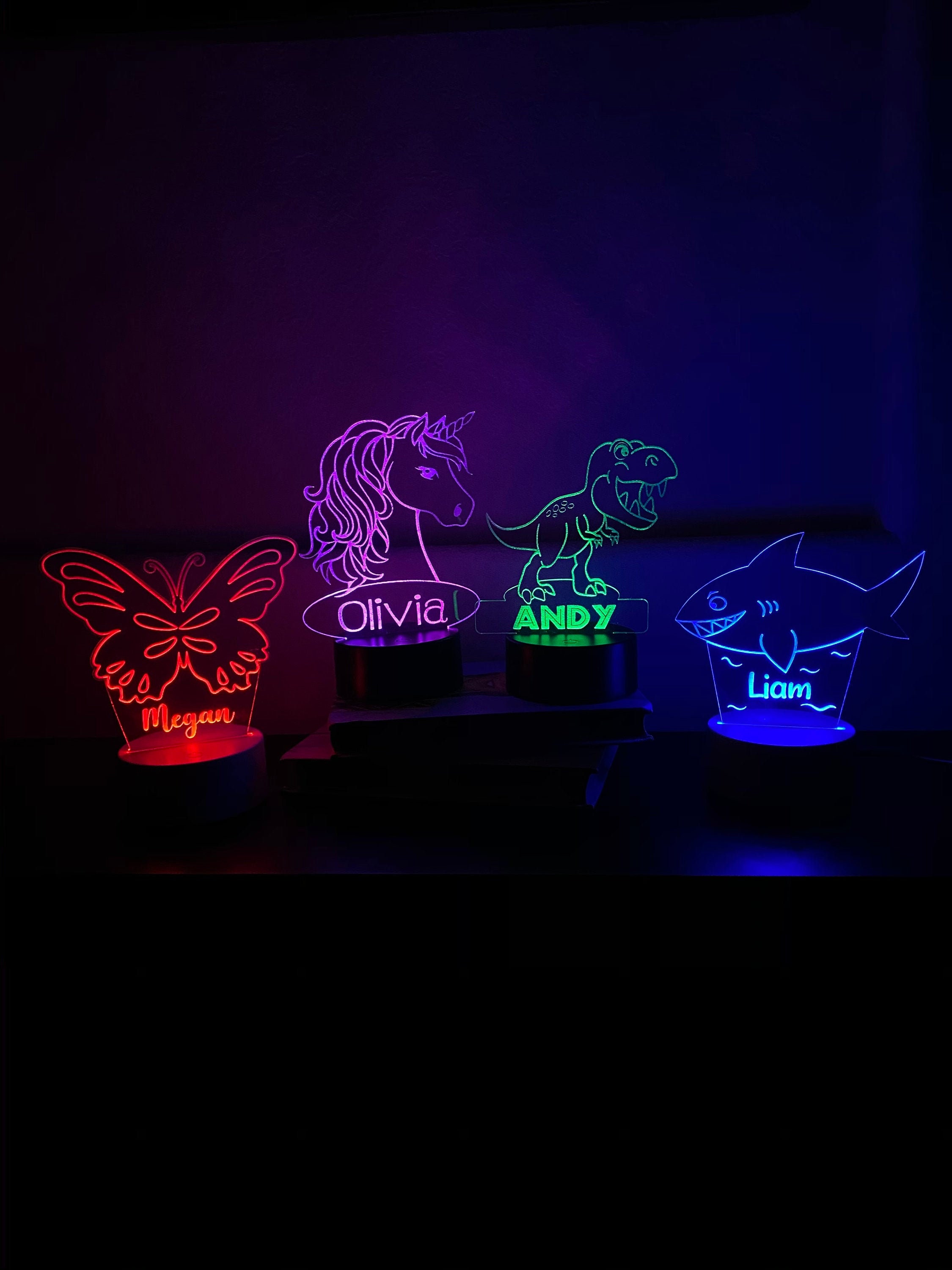 Personalized Kid's Night Light LED Night Light CUSTOM | Etsy