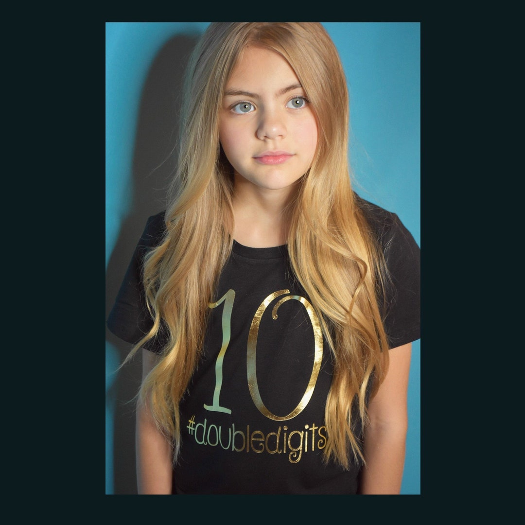 Girls 10th Birthday Shirt - 10 Year Old Shirt - #doubledigits - 10th ...