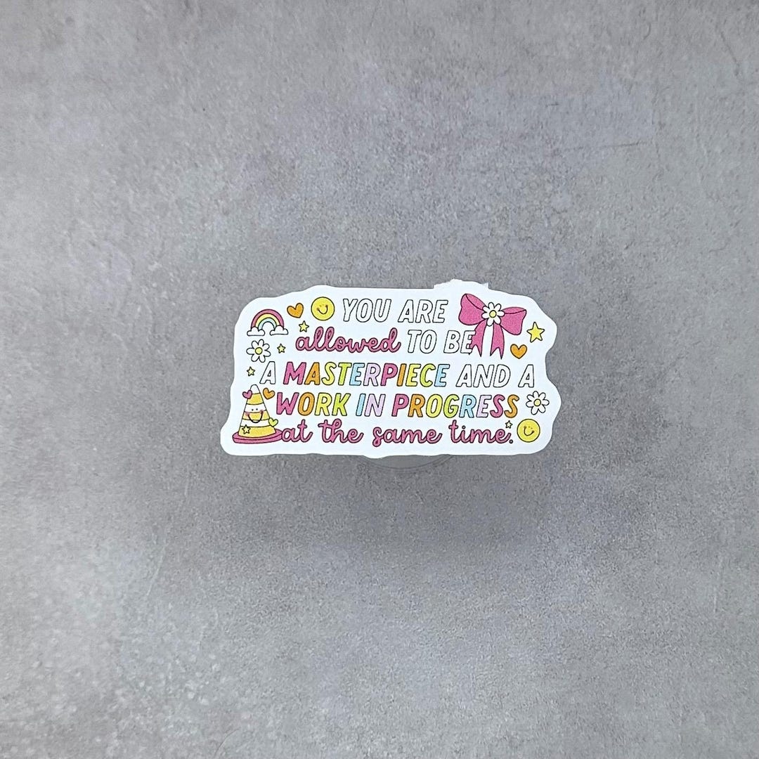 Masterpiece and Work in Progress Sticker - Etsy