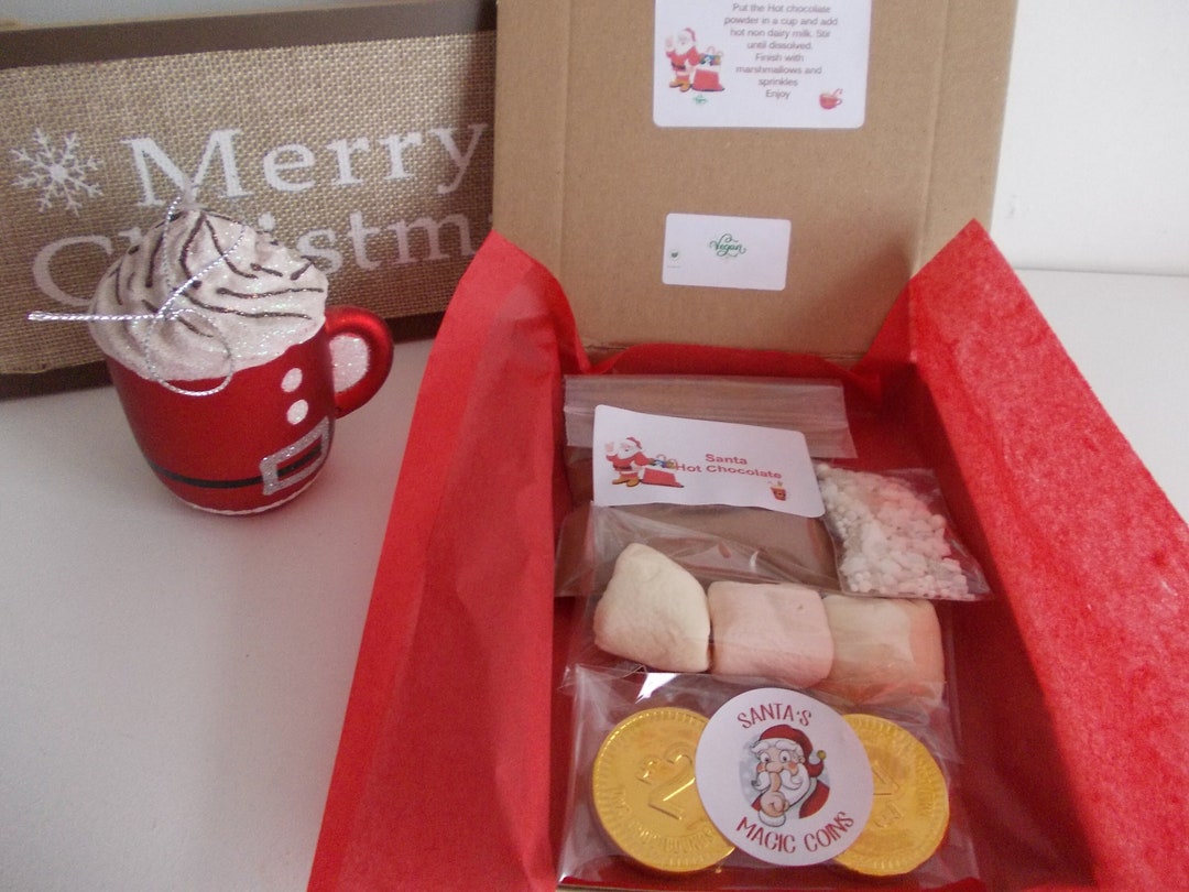 Vegan Santa Hot Chocolate Gift Box Christmas Eve Box Filler - Etsy UK