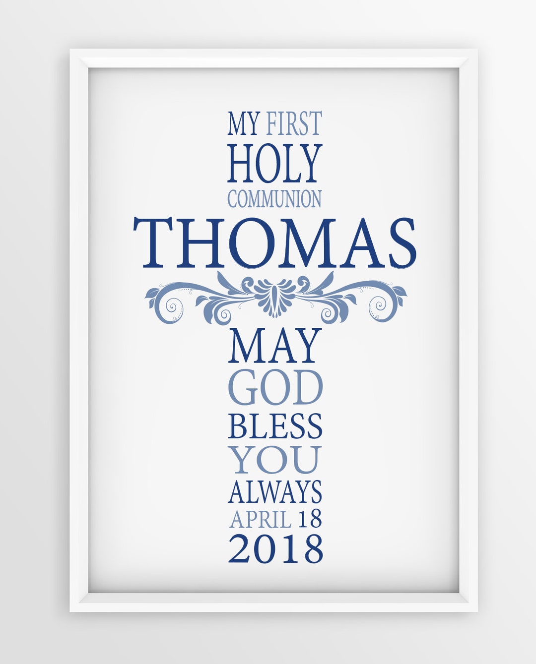 Personalized First Communion Cross, Personalized Baptism Cross, First ...