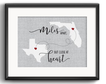 State Heart Map | Etsy